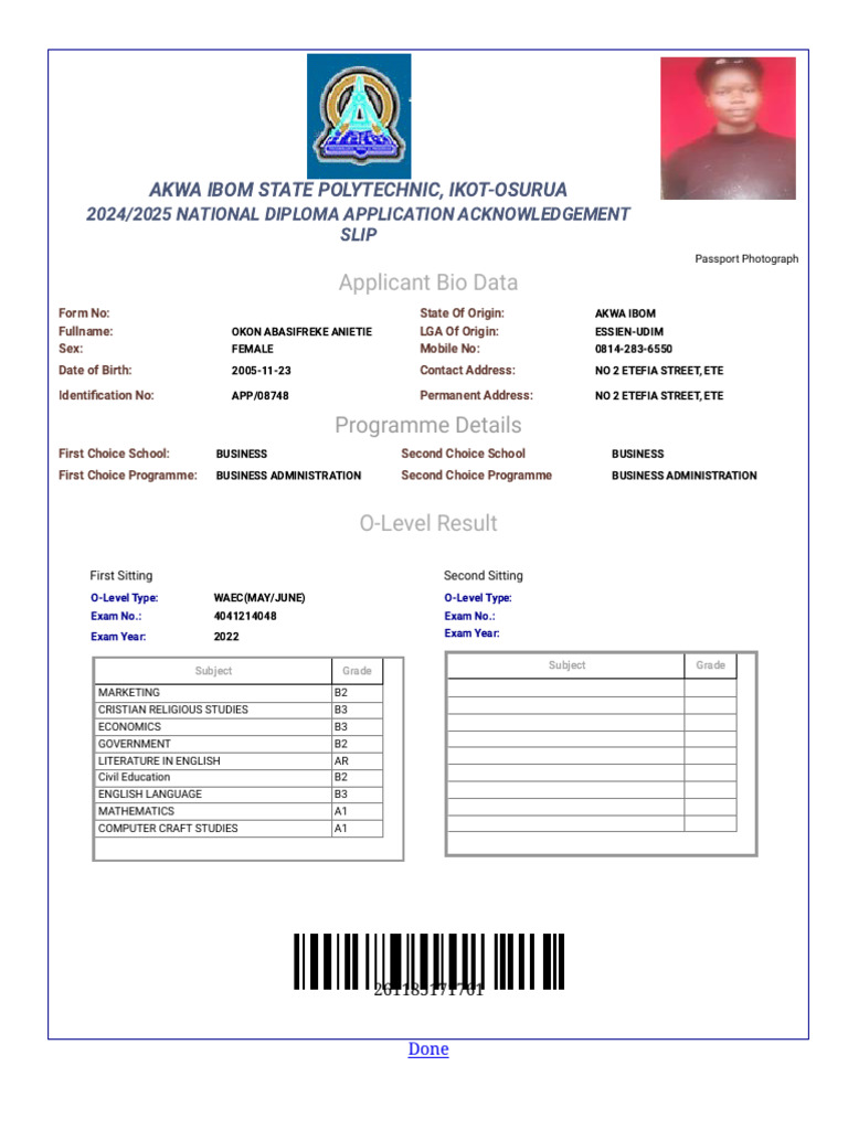 Acknowledgement Slip | PDF