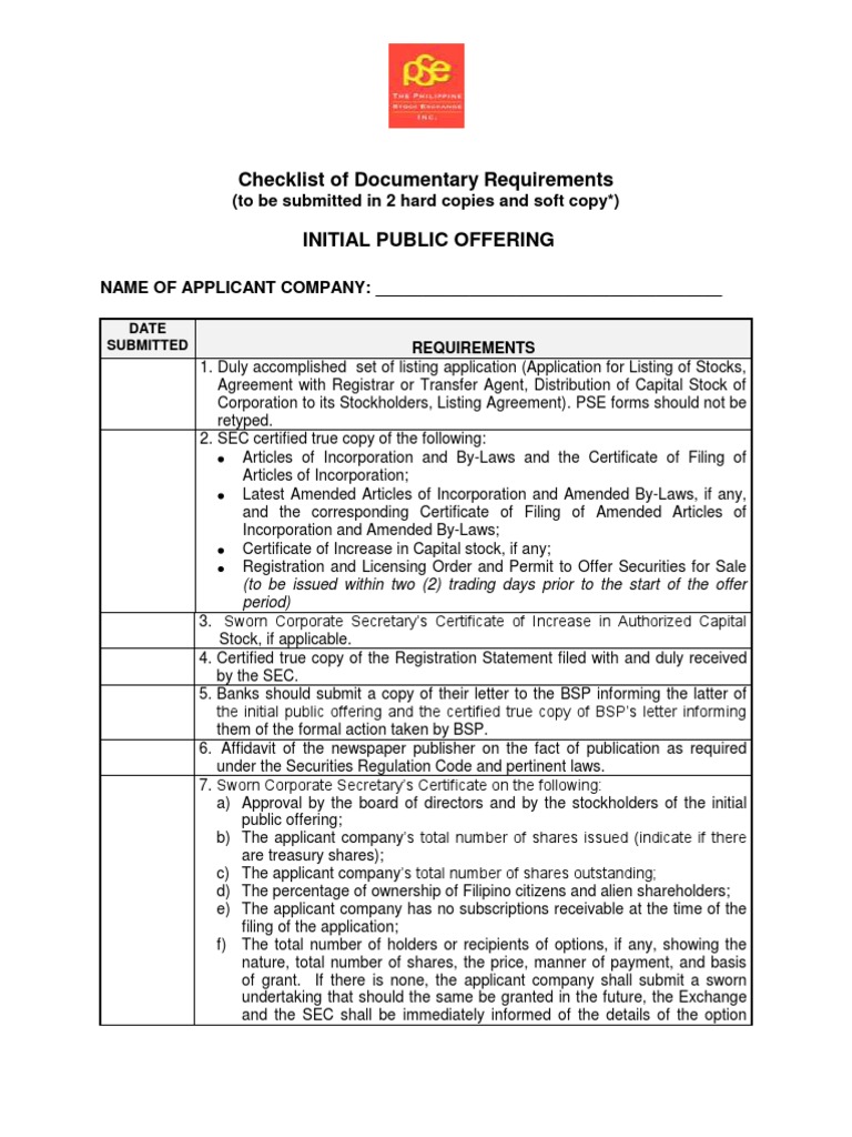 Checklist of Documentary Requirements: (To Be Submitted in 2 Hard ...