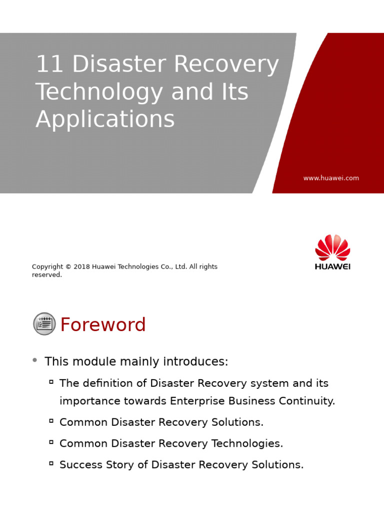 11 Disaster Recovery Technology and Its Applications | PDF ...