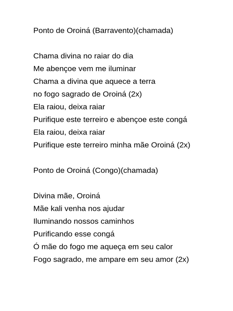 Ponto de Oroiná | PDF