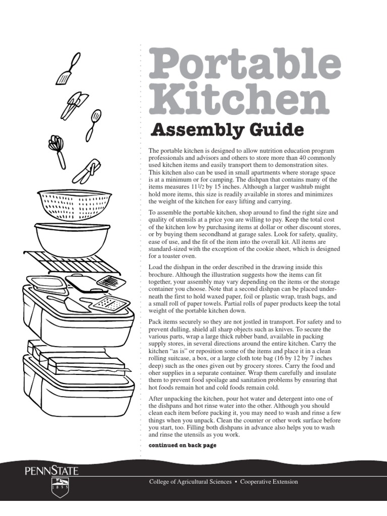 Portable Kitchen Supplies | PDF | Cookware And Bakeware | Spoon