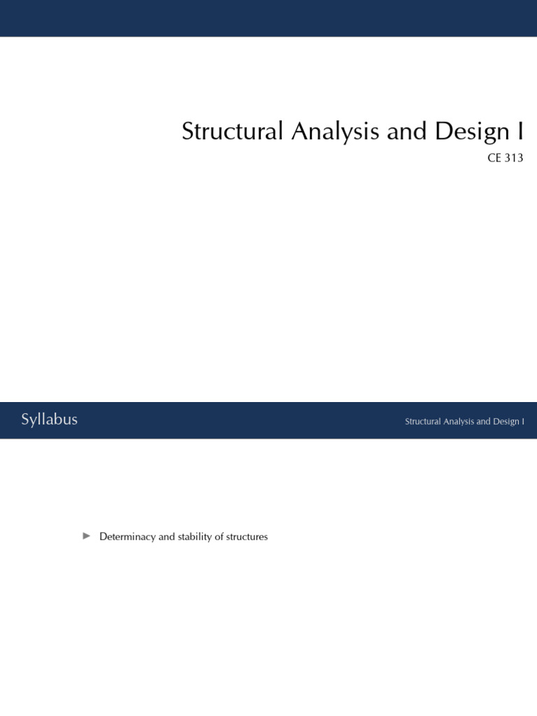 Introduction to Structural Analysis Design I | PDF | Truss | Structural ...