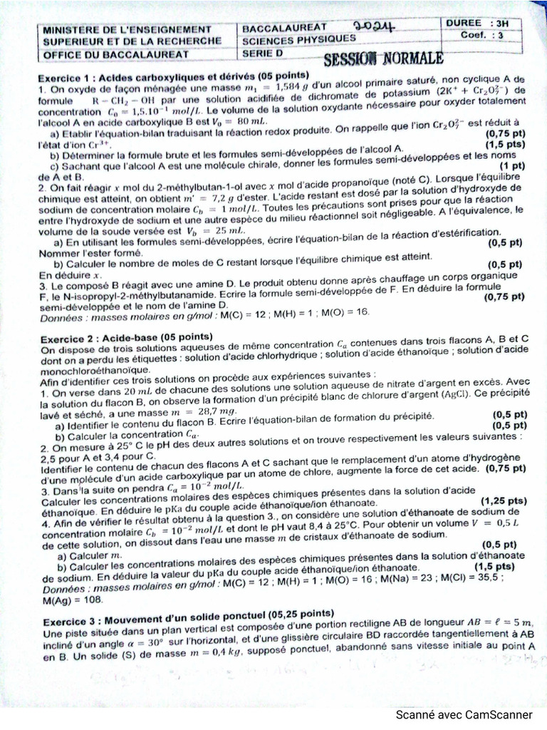 Bac 2024 Math PC SVT | PDF