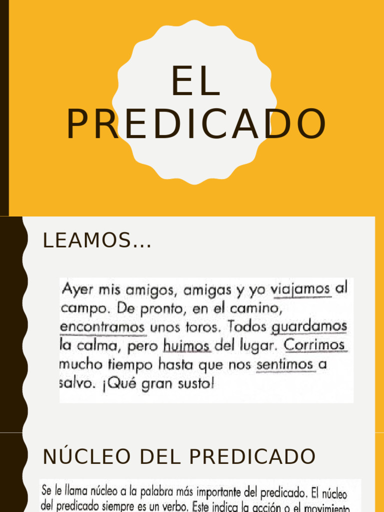 El Predicado Cuarto Primaria | PDF