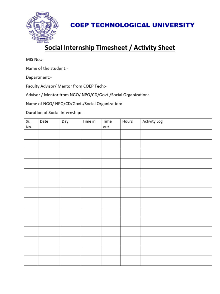 TIme Sheet | PDF