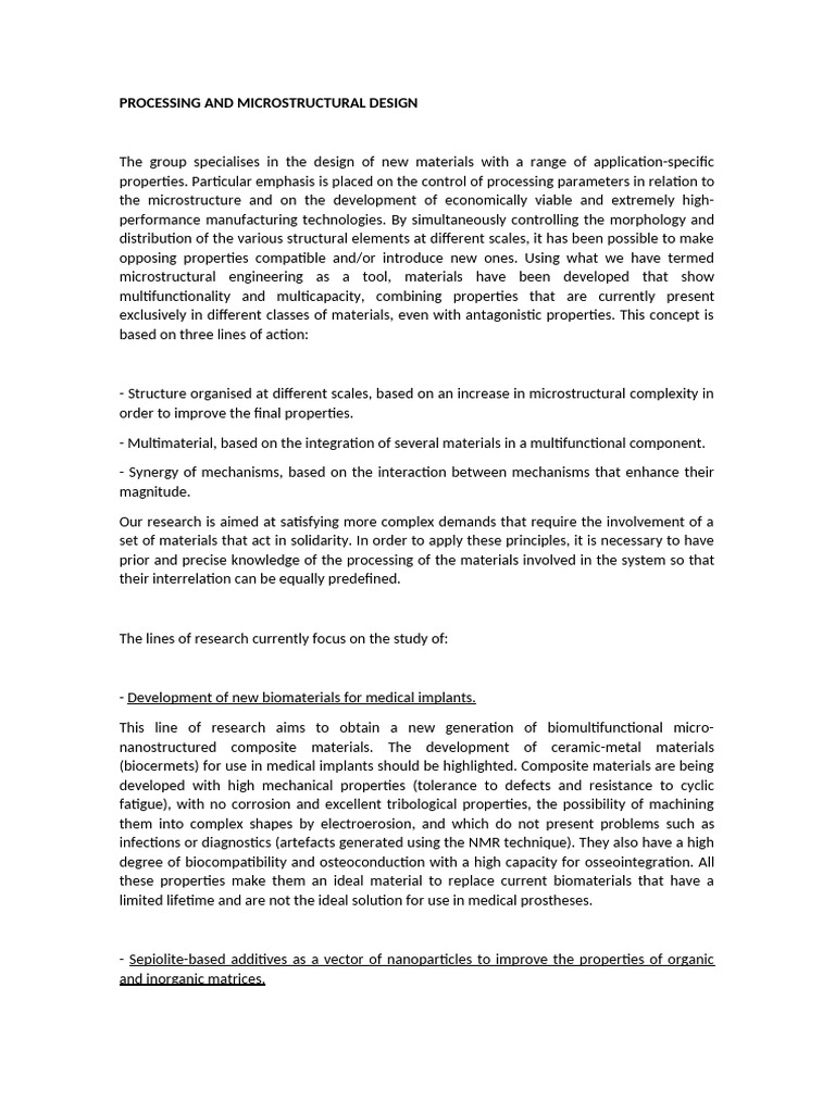 Microstructural Design for Advanced Materials | PDF | Materials ...