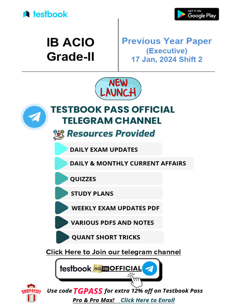 IB ACIO Grade-II (Executive) Official Paper (Held 250731 165245 | PDF ...