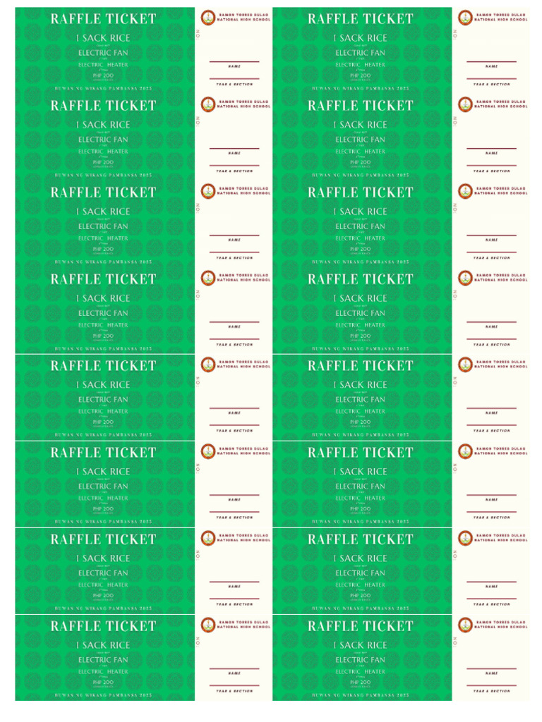Raffle Ticket 2025 | PDF