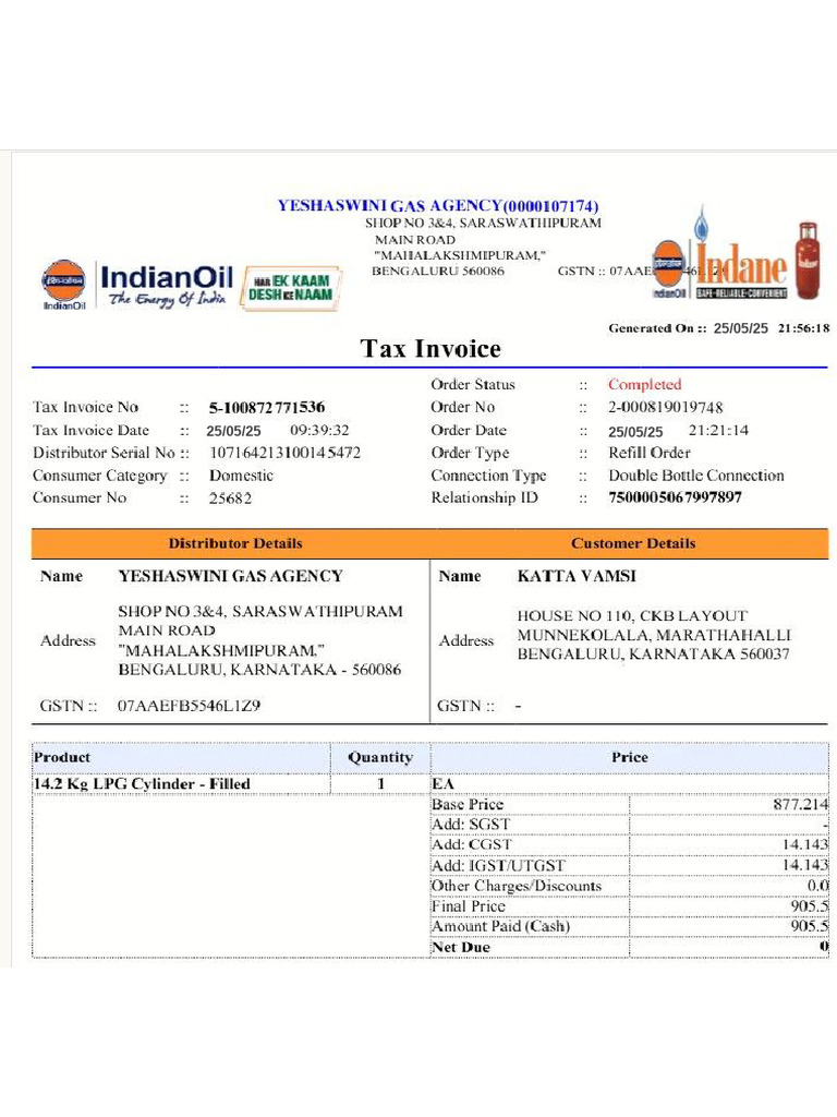 Gas Bill | PDF