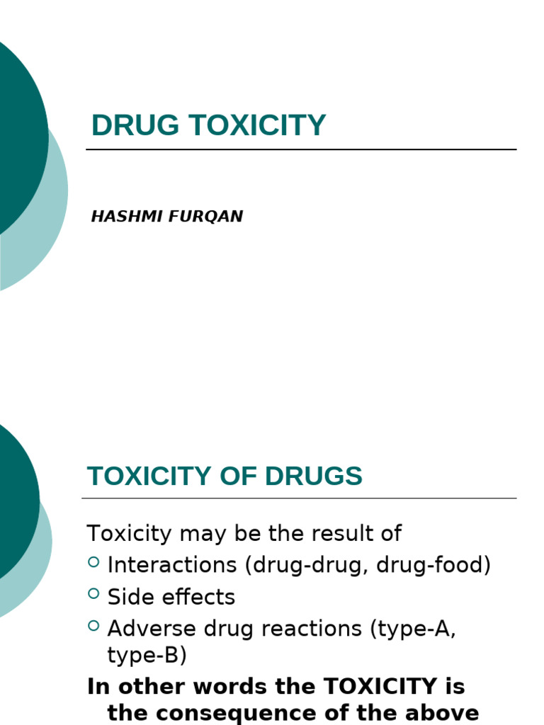 Drug Toxicity Mechanisms and Testing | PDF | Glutathione | Enzyme Inhibitor