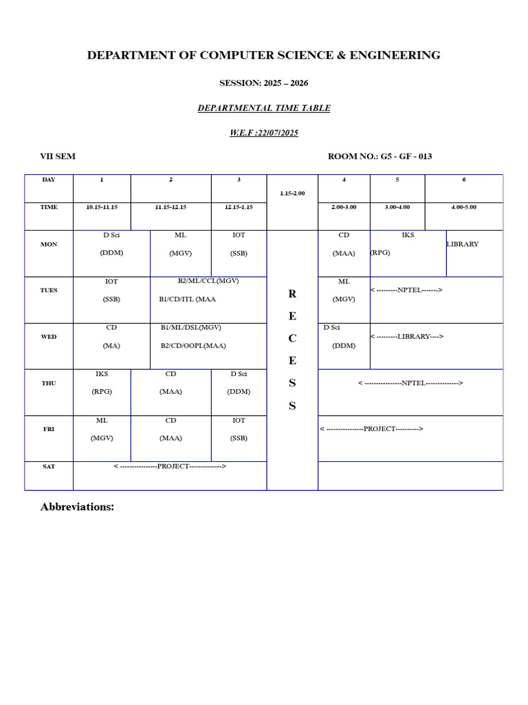 TT 2025-26 ODD - 7th Sem CSE - Doc - 20250728 - 104452 - 0000 | PDF | Computing