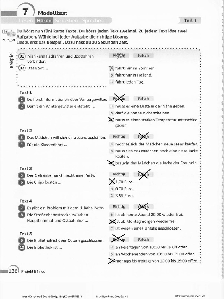 Projekt B1 Neu Modelltest 7 | PDF