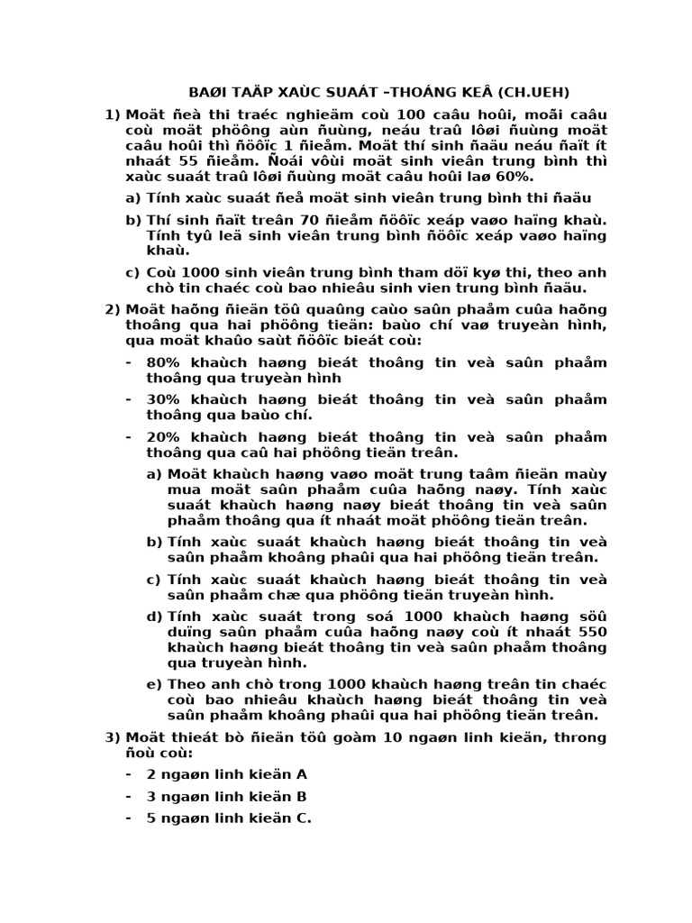 Baitapxstk (CH (1) .Ueh 2010) | PDF