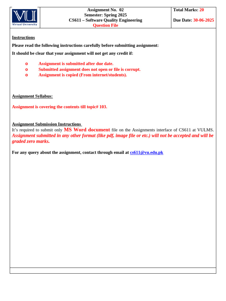 Software Quality Engineering Assignment 2 | PDF