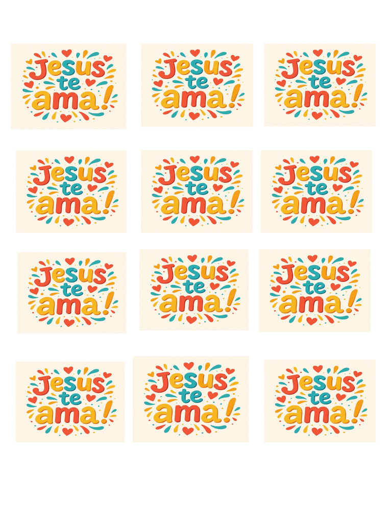 Card 1 JESUS TE AMA | PDF