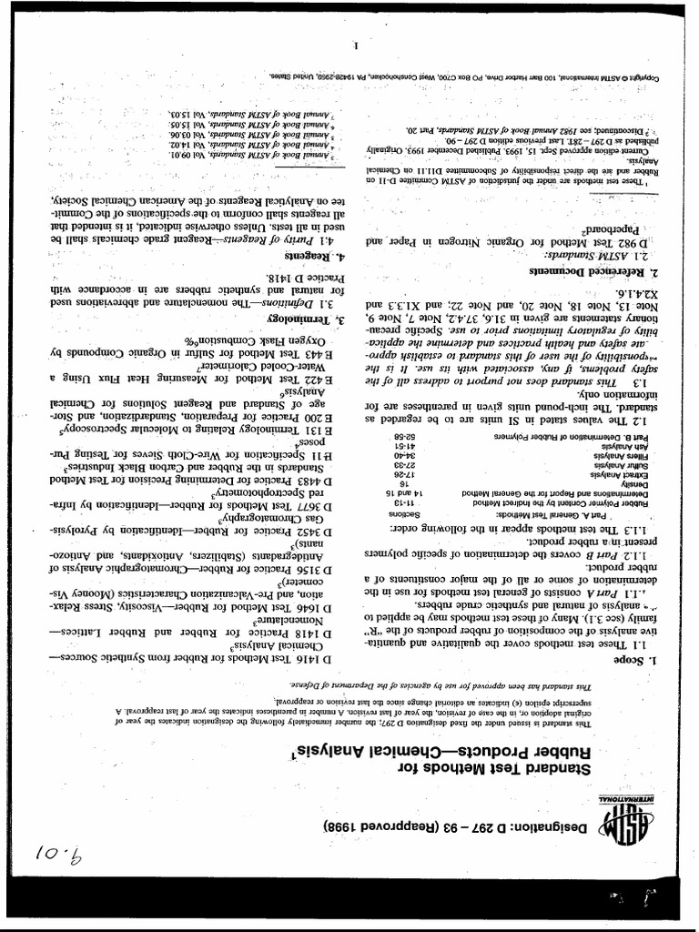 Standard Test Methods For Rubber Products-Chemical Analysis | PDF