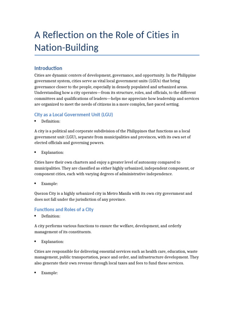 Cities as Local Government Units | PDF | City | Local Government