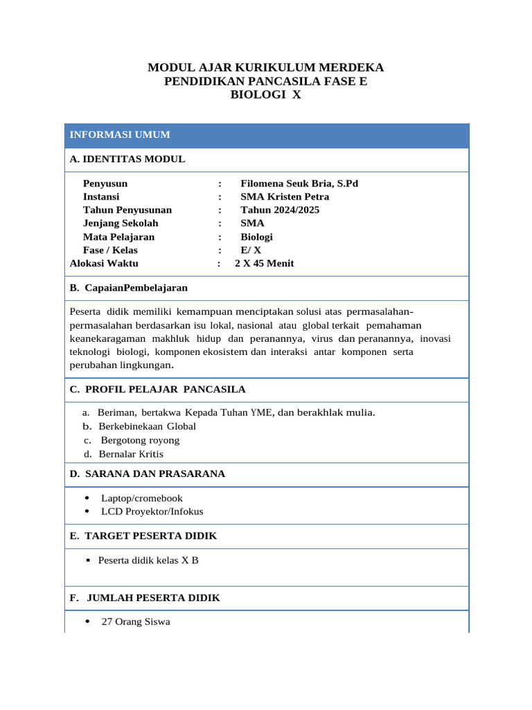 Modul Ajar Fix | PDF