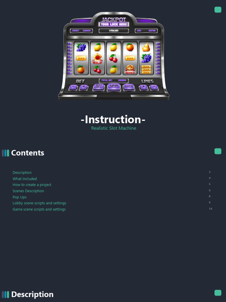 MK - Realistic Slot Machine Asset - v1 - 6 - 0 | PDF | Slot Machine | Computing