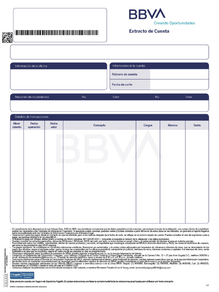 Extracto de La Cuenta BBVA | PDF