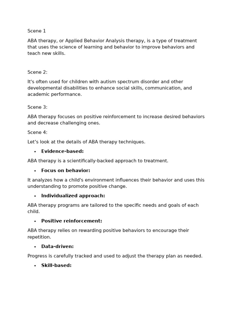 ABA Therapy Script | PDF