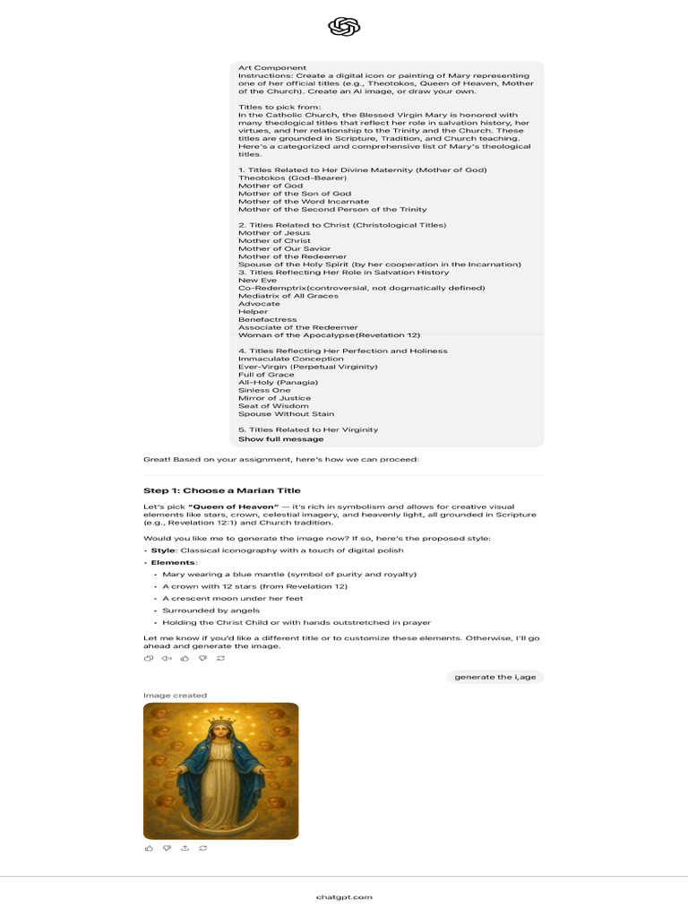 Mary Icon Creation | PDF