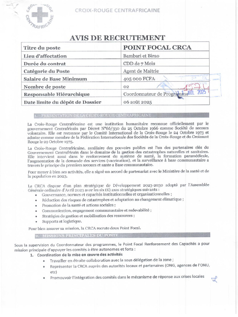 Offre Point Focal | PDF