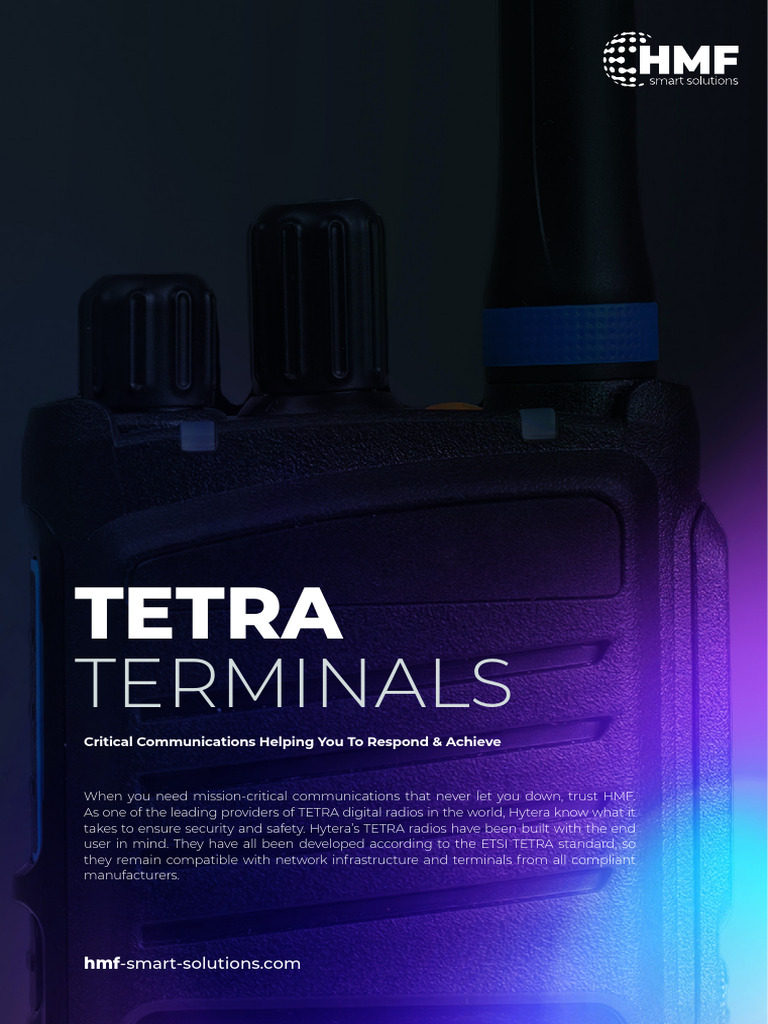 HMF TETRA-Terminals Brochure | PDF | Radio | Telecommunications