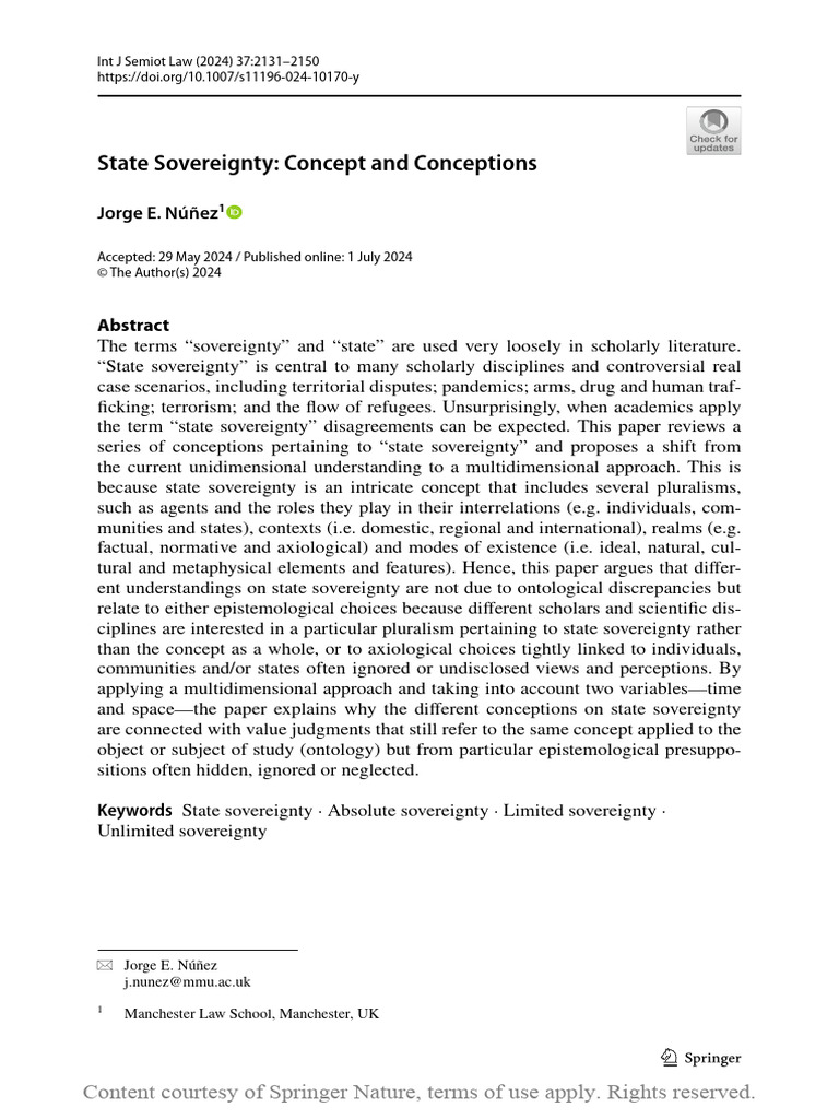 Understanding State Sovereignty Concepts | PDF | Sovereignty ...