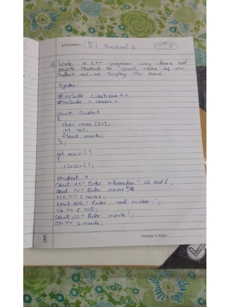 C++ Practical 3,4 | PDF