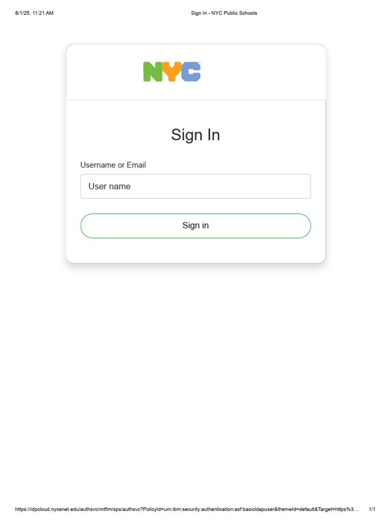 NYC DOE Sign In Instructions | PDF