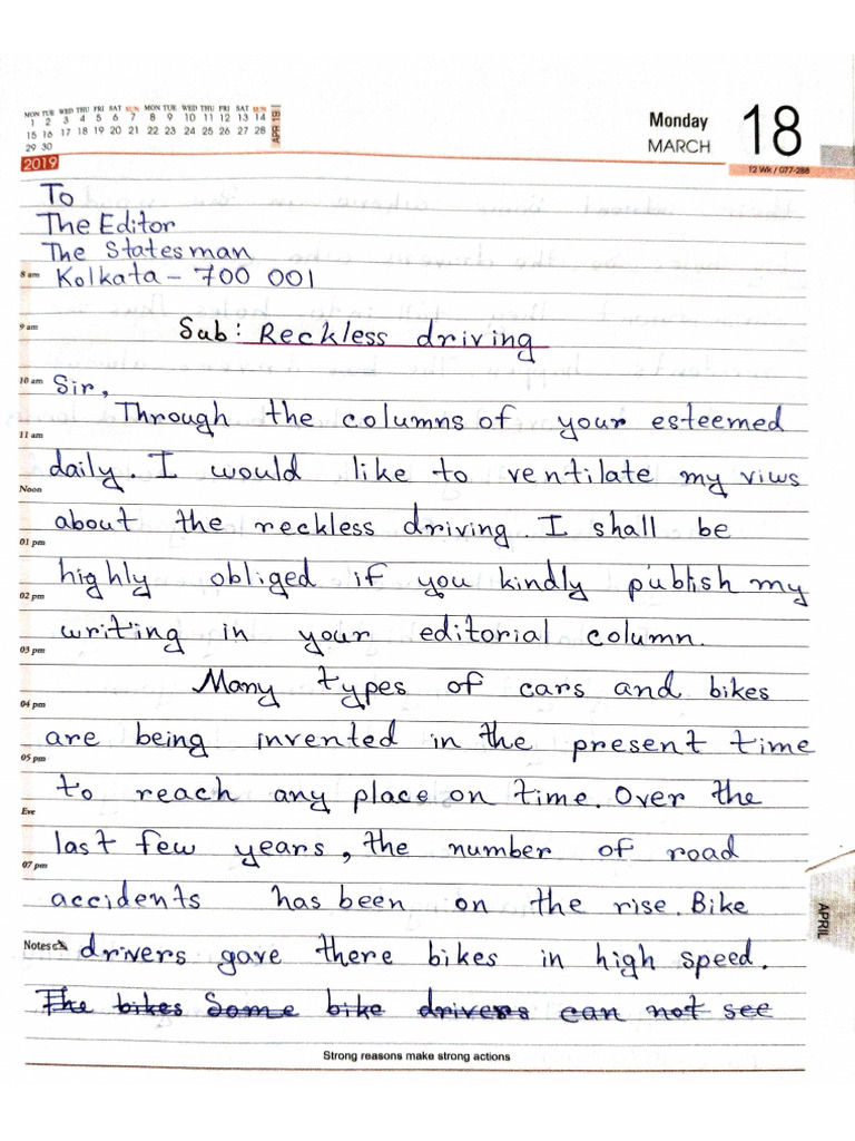 Reckless Driving (Editorial Letter) | PDF