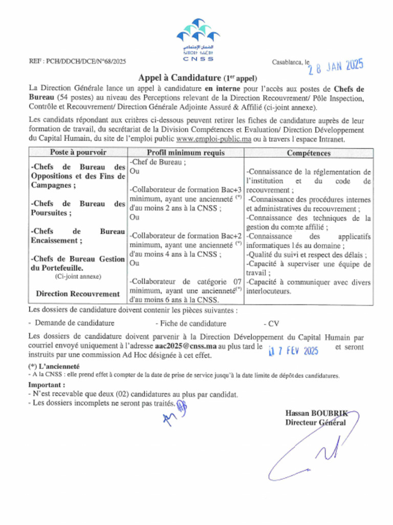 Aac Chefs de Bureau Recouvrement | PDF