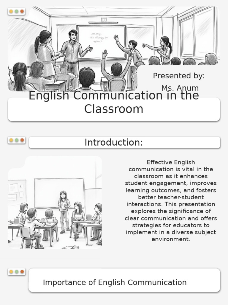 Enhancing Classroom English Communication | PDF | Communication | Learning
