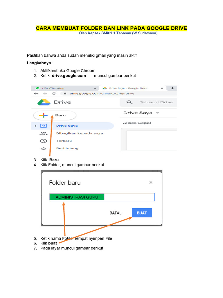 Cara Membuat Link di Google Drive | PDF