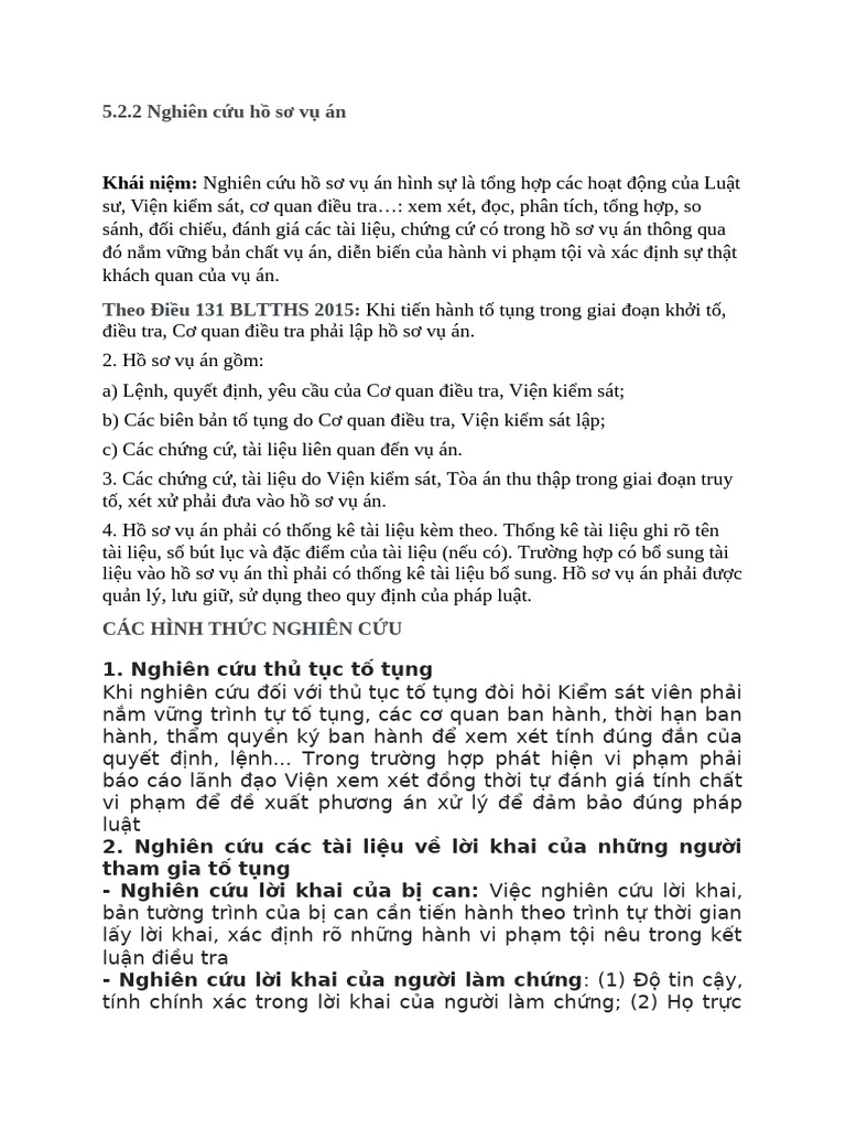 5.2.2 Nghiên C U H Sơ V Án | PDF