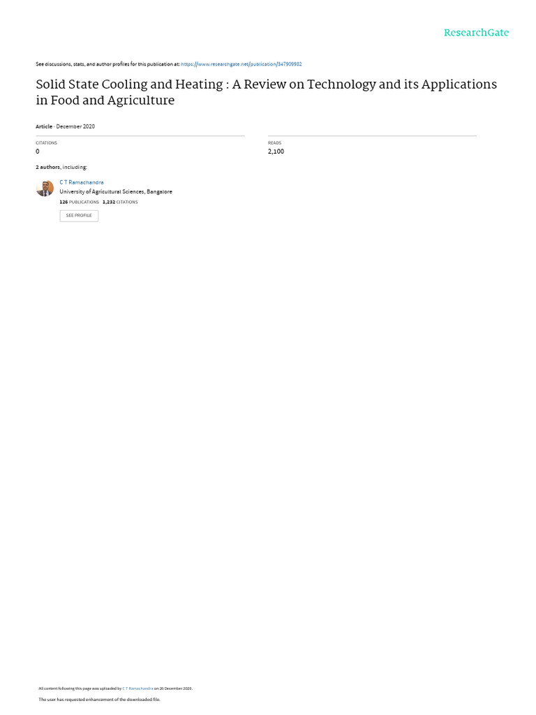 Solid State Heating and Cooling Are View | PDF | Physical Sciences | Thermodynamics