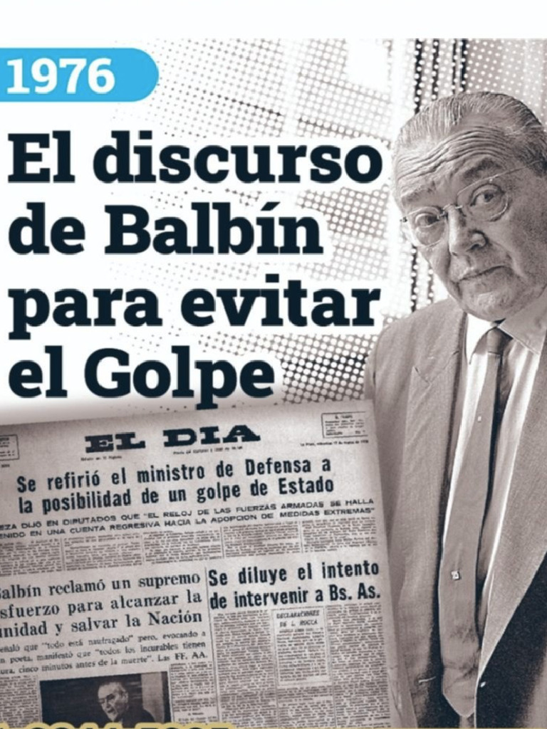 El Discurso de Ricardo Balbín para Evitar El Golpe | PDF
