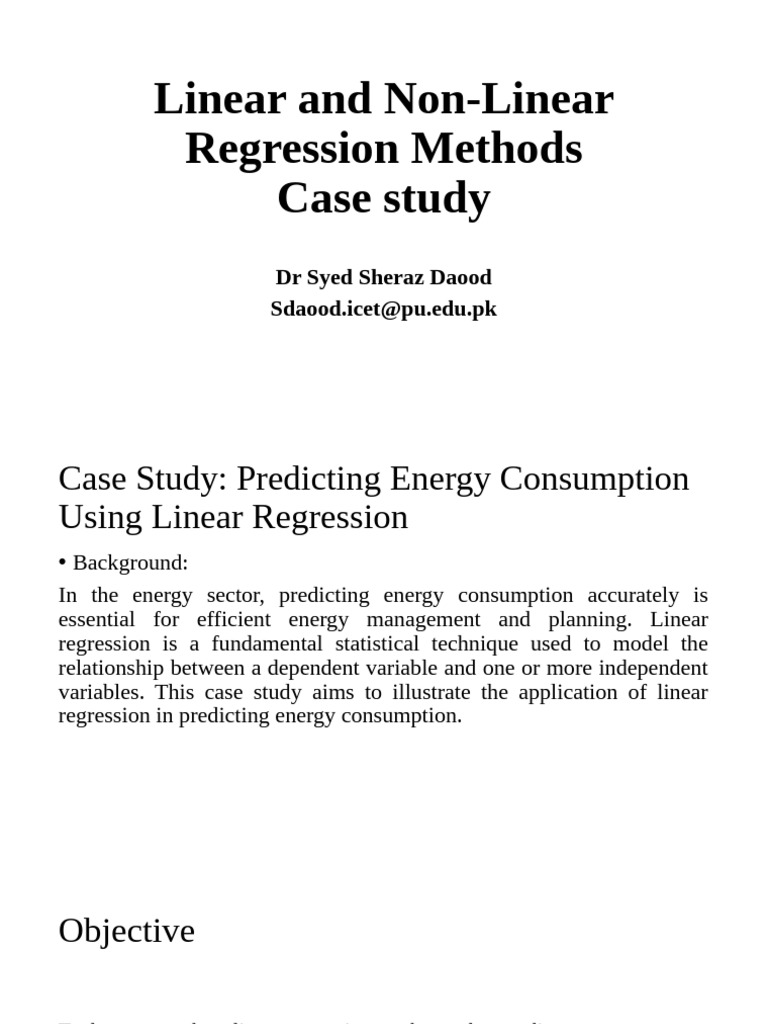 Energy Consumption Prediction Case Study | PDF | Regression Analysis ...