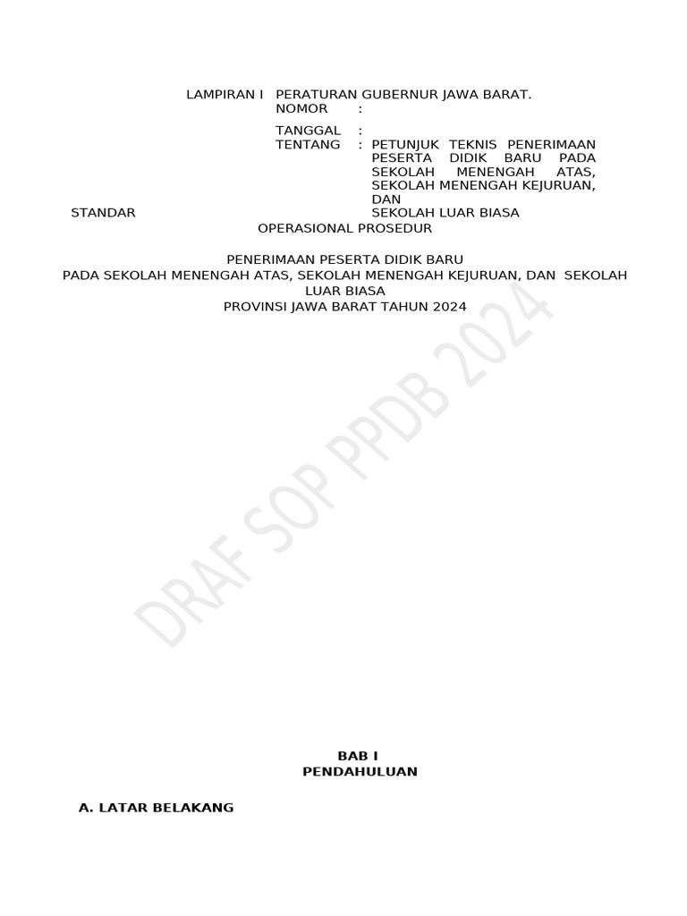 Sop PPDB Jawa Barat .Final1442024 | PDF