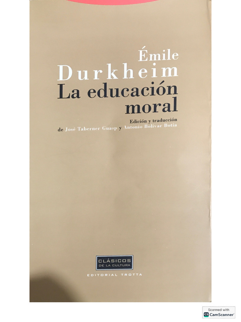 Durkheim,+Emile +Educación+Moral | PDF