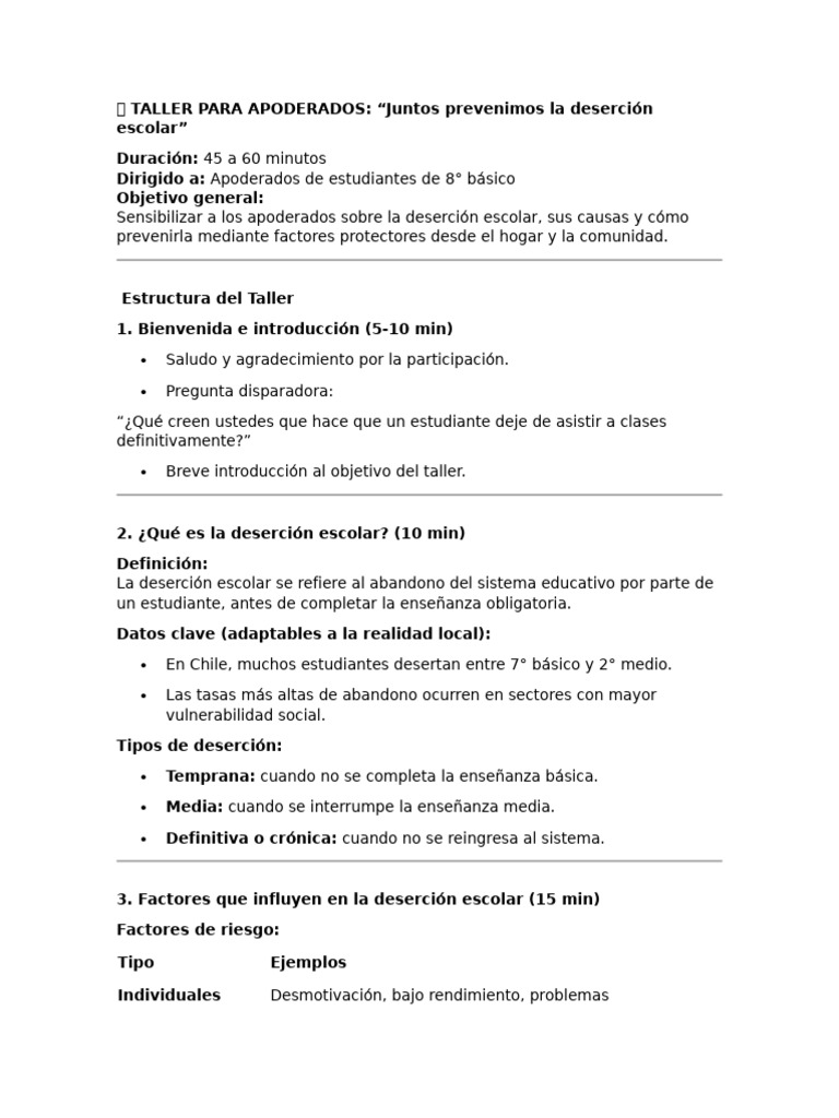 ? Taller para Apoderados | PDF