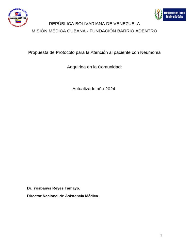 Protocolo de Neumonia | PDF | Neumonía | Tos