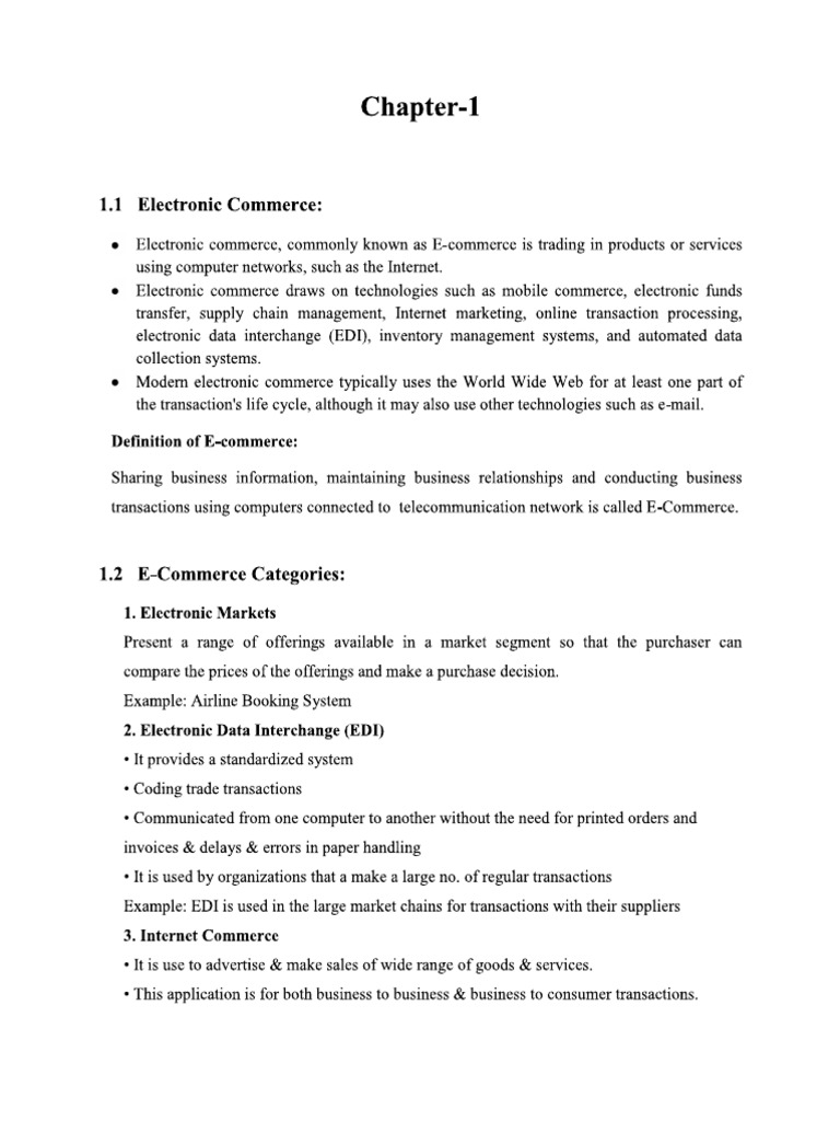 E Commerce Introduction | PDF