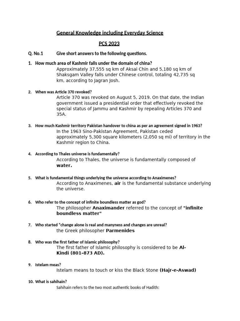 General Knowledge Including Everyday Science Pdf Gases Temperature