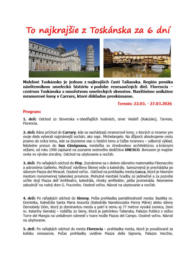 To Naj Z Toskanska Za 6 Dni-4 | PDF