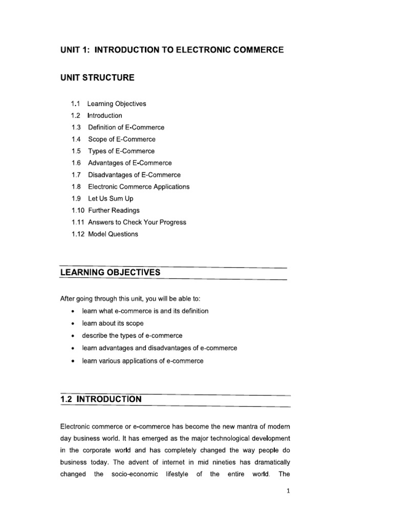 E Commerce Introduction1 | PDF