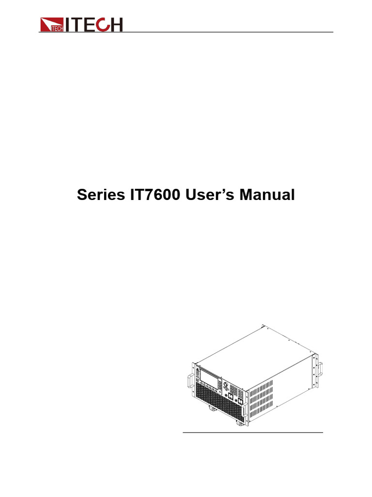 IT7600 User Manual-En | PDF | Power Supply | Mains Electricity