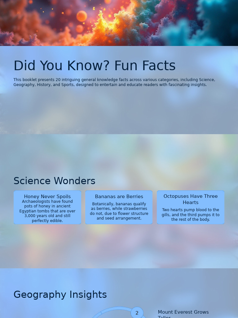 Did You Know - Fun Facts | PDF | Astronomy | Physical Sciences