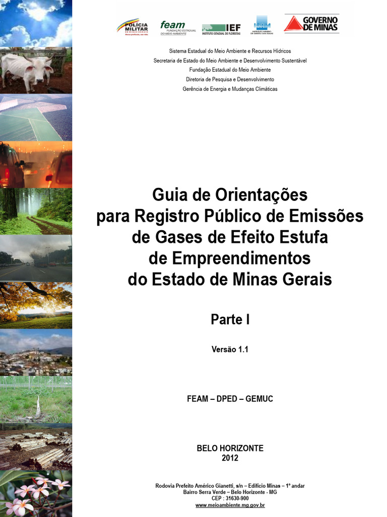 Registro de Emissões de GEE em MG | PDF | Gás de efeito estufa ...